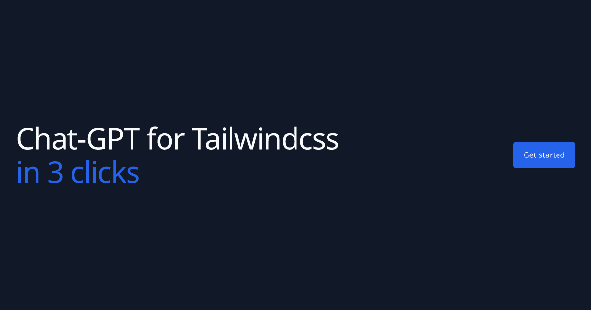 Git Readme - Chat-GPT for Tailwindcss